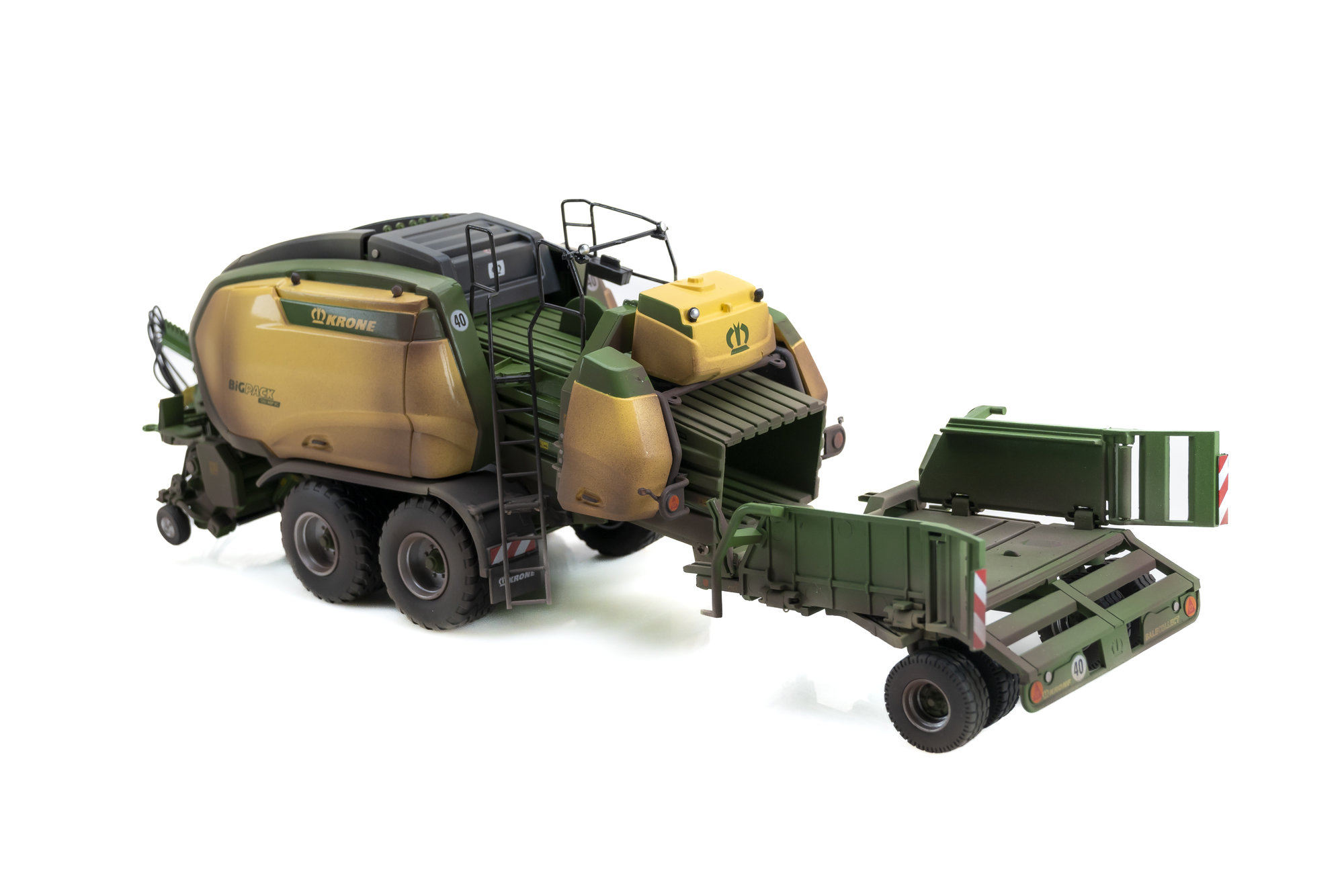 Krone Big Pack 1290 HDP VC with bale trailer "Dirty Edition ...