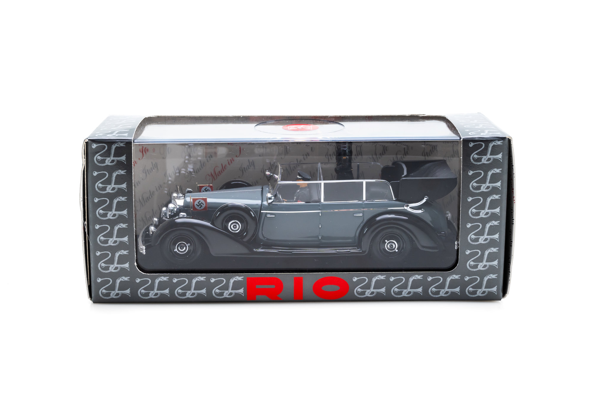 MERCEDES BENZ - 770K CABRIOLET OPEN 1942 WITH HITLER AND DRIVER FIGURES ...