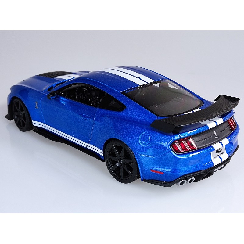 MUSTANG SHELBY GT500 BLUE WHITE STRIPES | Modelsnavigator.com