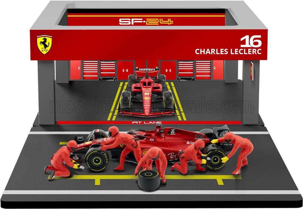 Ferrari SF-24 + Pitbox Set (2024) | Modelsnavigator.com