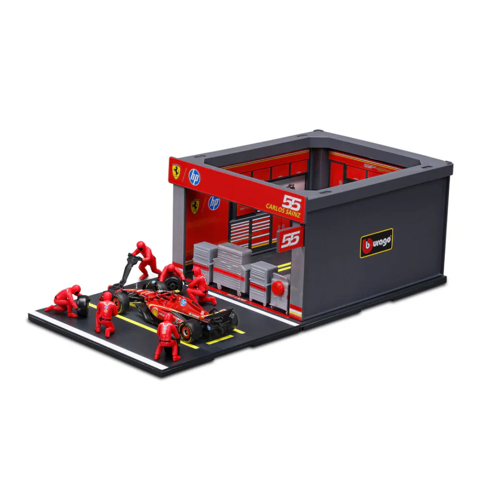 Set F1 Ferrari SF-24 #55 "Carlos Sainz" + Pitbox | Modelsnavigator.com
