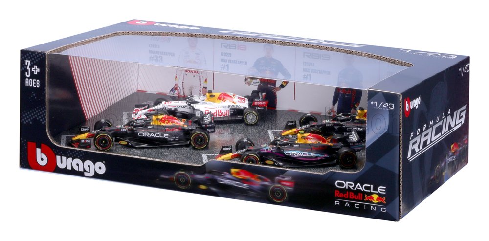 Red Bull set 2x RB19, RB18 and RB16B TEAM ORACLE RED BULL RACING ...