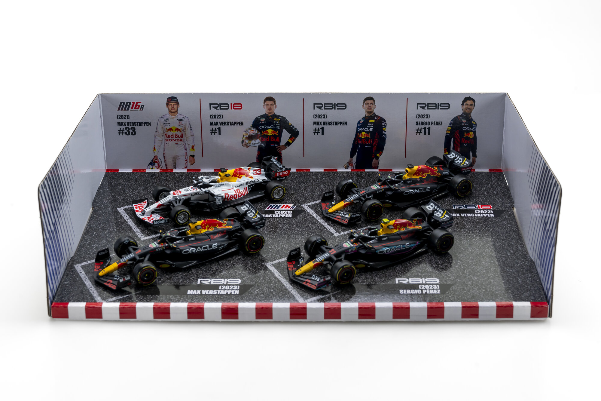 Red Bull set 2x RB19, RB18 and RB16B TEAM ORACLE RED BULL RACING ...