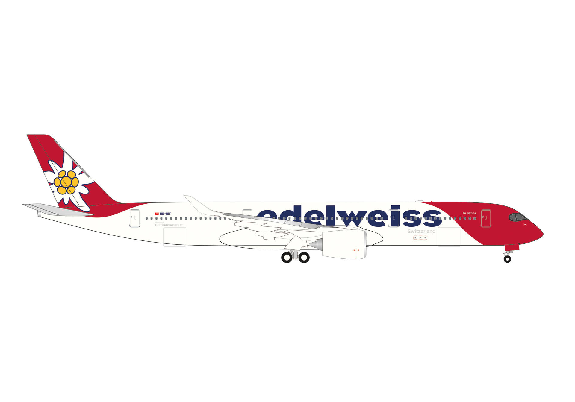 Air Airbus A350-900 Edelweiss "Piz Bernina" | Modelsnavigator.com