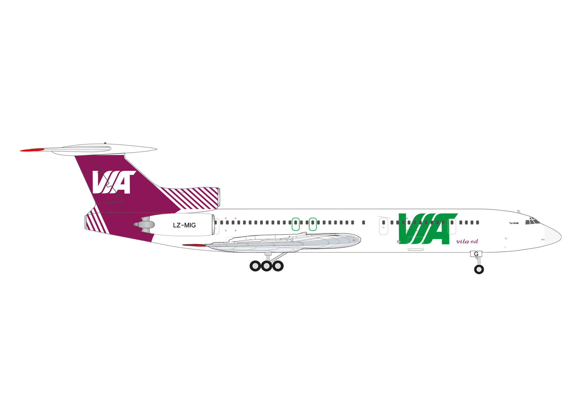 Air Via Tupolev TU-154M | Modelsnavigator.com