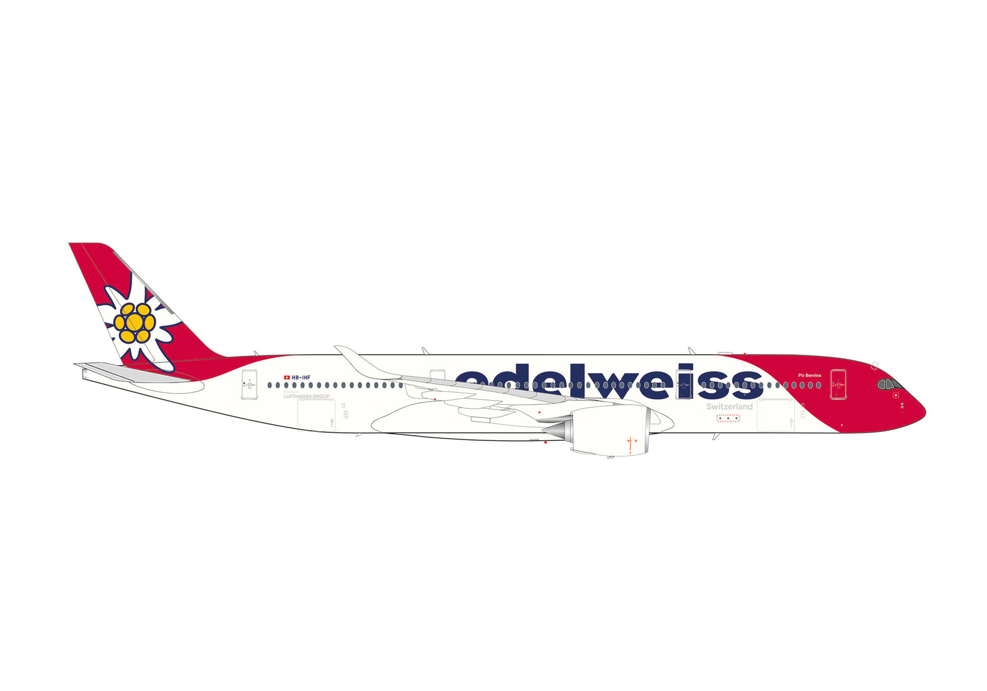 Airbus A350-900 Edelweiss Air “Piz Bernina” | Modelsnavigator.com
