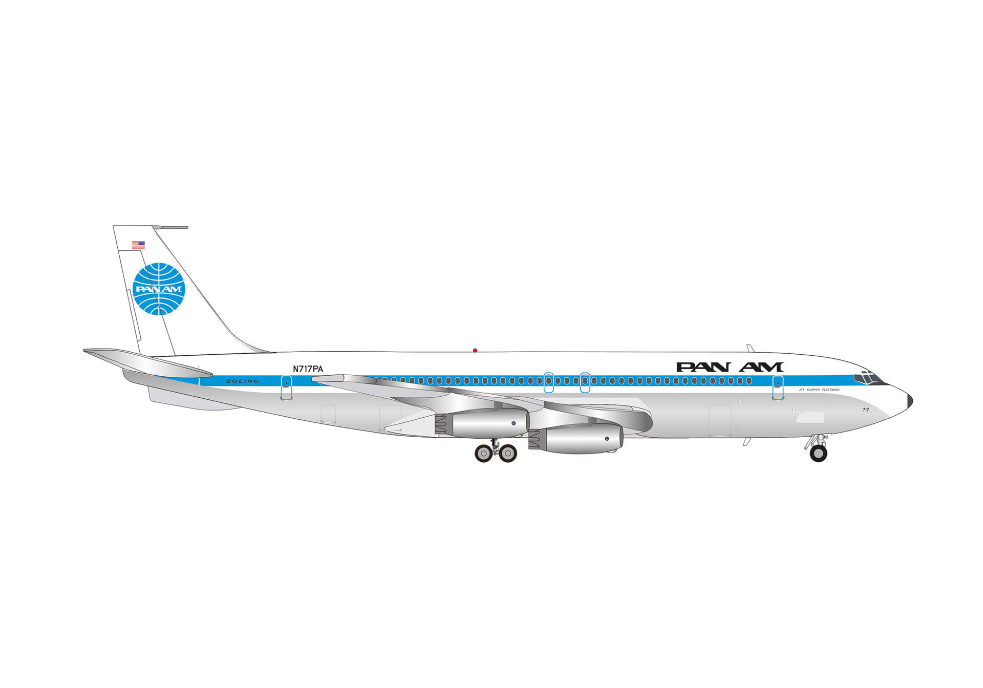 Boeing 707-320 Pan Am "Jet Clipper Fleetwing" | Modelsnavigator.com