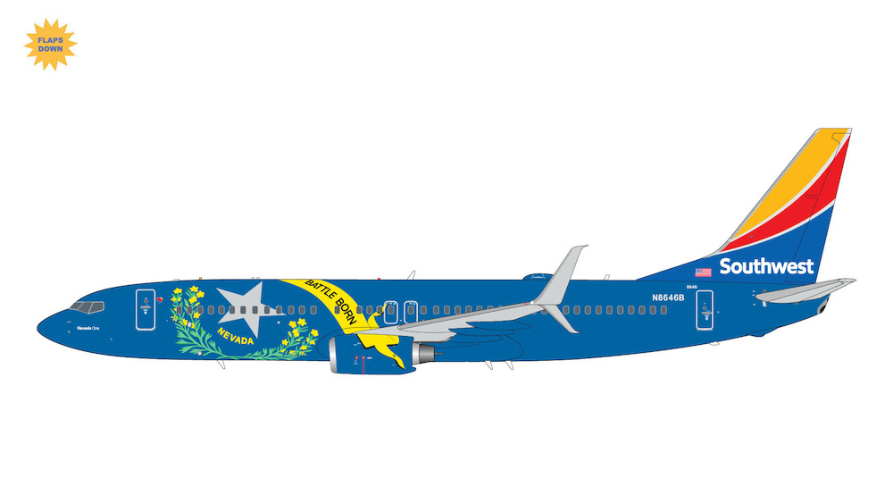 Boeing 737-800 Southwest Airlines "Nevada One" Klappen nach unten ...