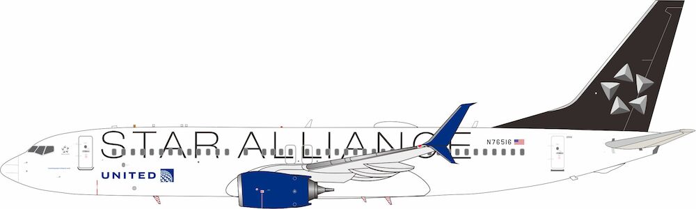 Boeing 737-800 United Airlines Star Alliance | Modelsnavigator.com