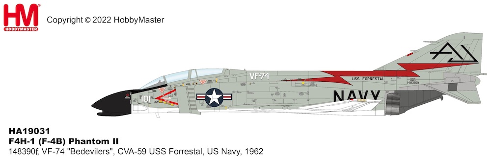 McDonnell Douglas F-4H-1 (F-4B) Phantom II US Navy, USS Forrestal, 1962 ...