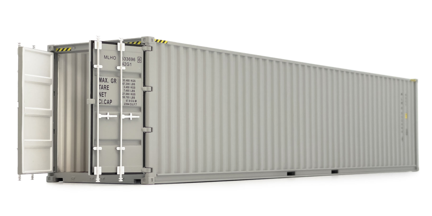 40 FT SEA SHIPPING CONTAINER, GREY | Modelsnavigator.com