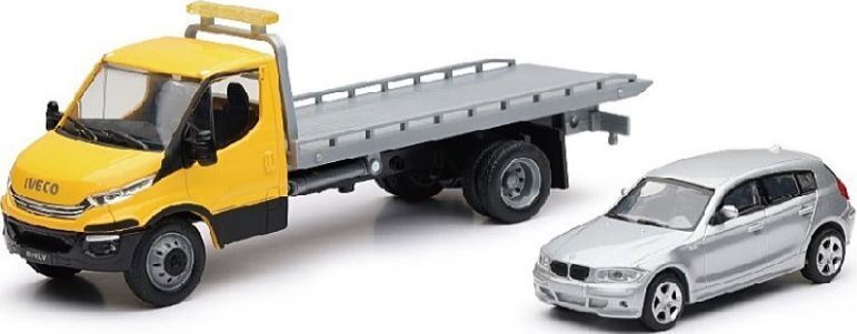 Iveco New Daily tow truck with BMW 1 silver | Modelsnavigator.com
