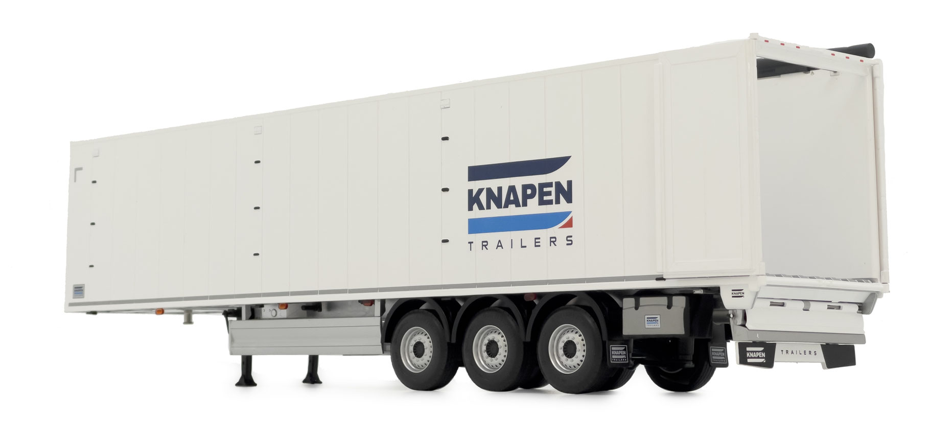 Knapen walking floor trailer, white body, anthracite cover ...