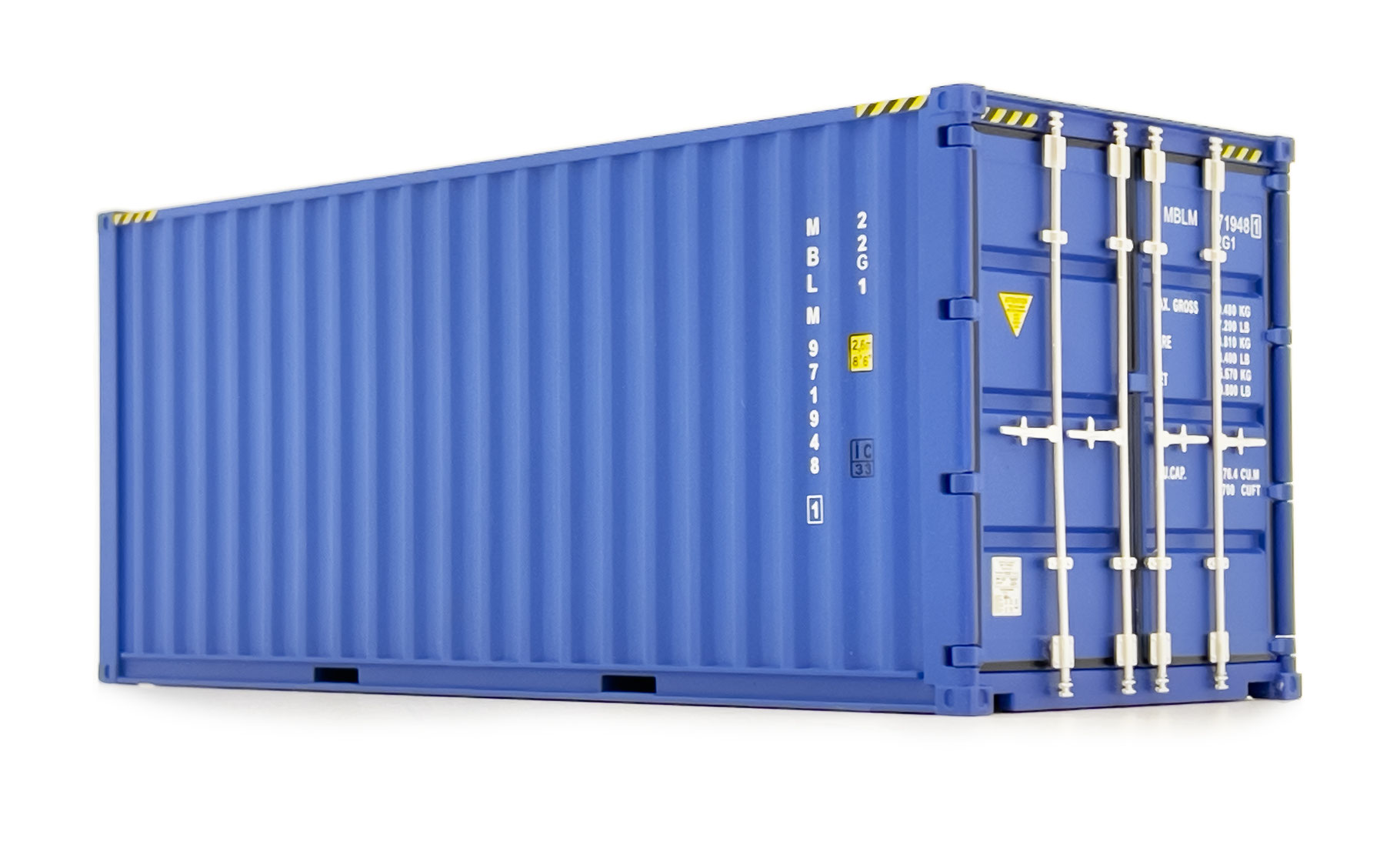 Container 20 ft Sea transport, Blue | Modelsnavigator.com