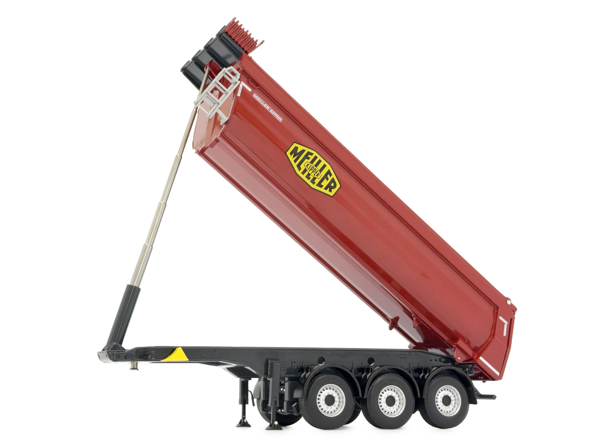 Meiller three-axle tipper semitrailer - red | Modelsnavigator.com
