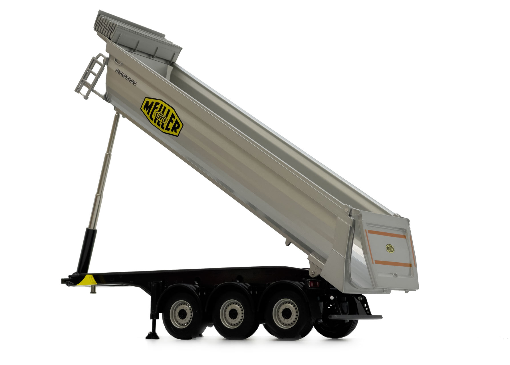 Meiller three-axle tipper semitrailer - silver | Modelsnavigator.com