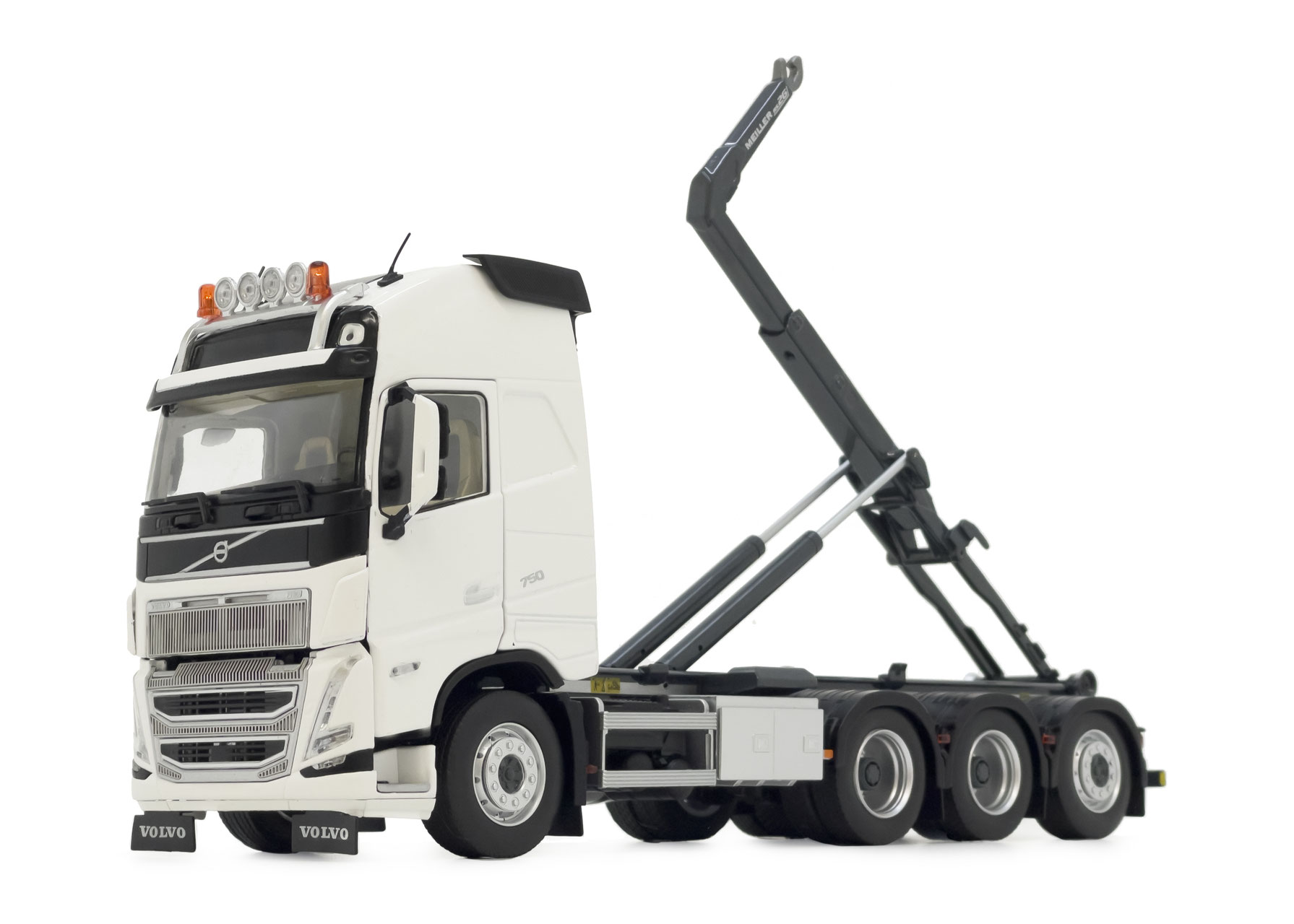 Volvo FH5 with Meiller hook carrier, white color | Modelsnavigator.com