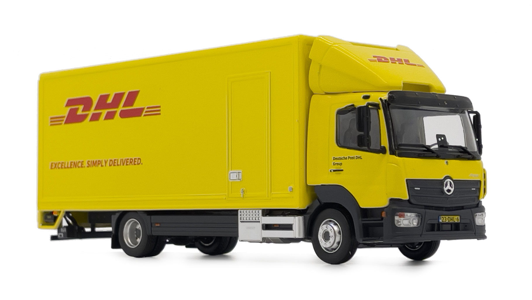 Mercedes-Benz Atego yellow, DHL design | Modelsnavigator.com