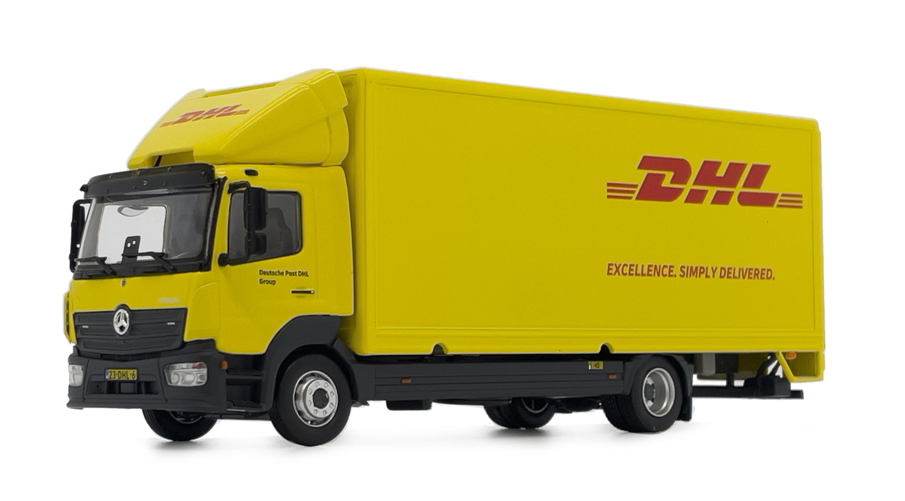 Mercedes-Benz Atego yellow, DHL design | Modelsnavigator.com