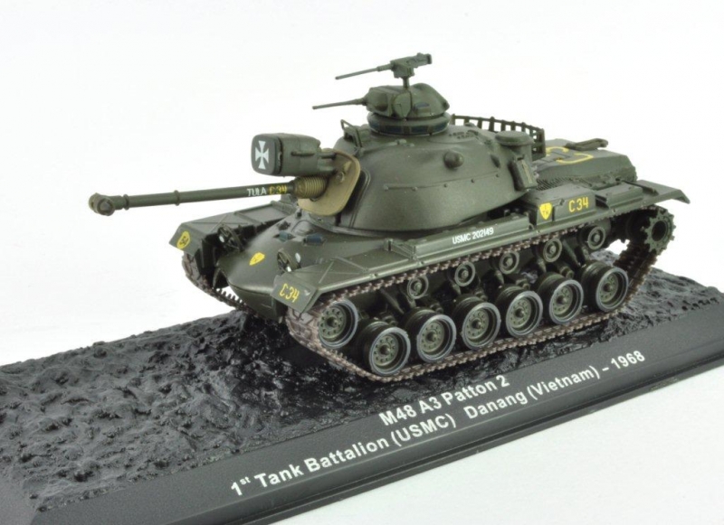 M48 A3 Patton 2 1st Tank Battalion USMC Danang - Vietnam - 1968 ...